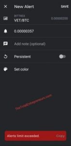 How to Fix Alerts Limit Exceeded in TabTrader with Image Guide